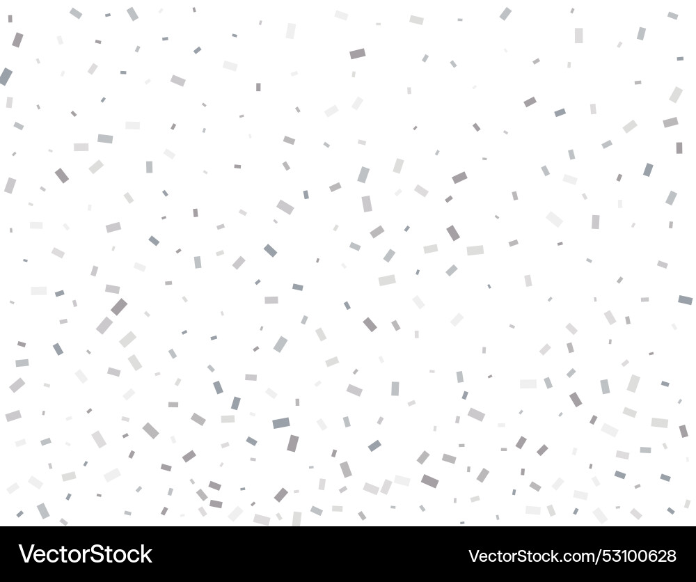 Magic silver rectangular glitter confetti Vector Image