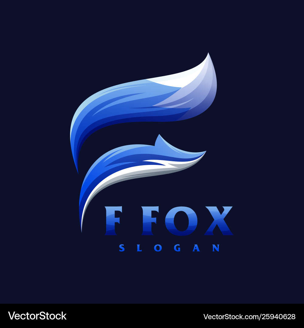 Blue Fox Logo Wallpaper