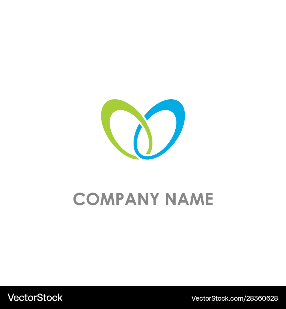 Round connect colored logo Royalty Free Vector Image