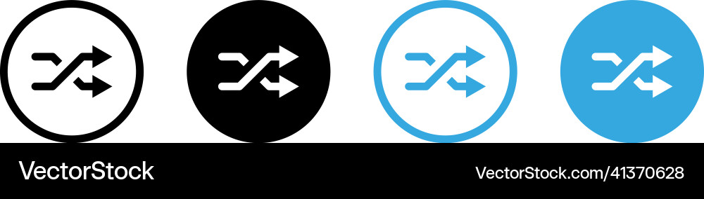 Shuffle icon random symbol with two arrow Vector Image