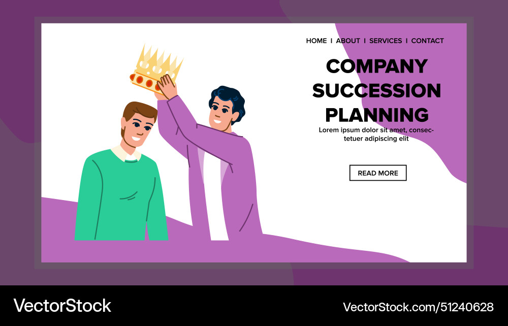 Strategy company succession planning Royalty Free Vector