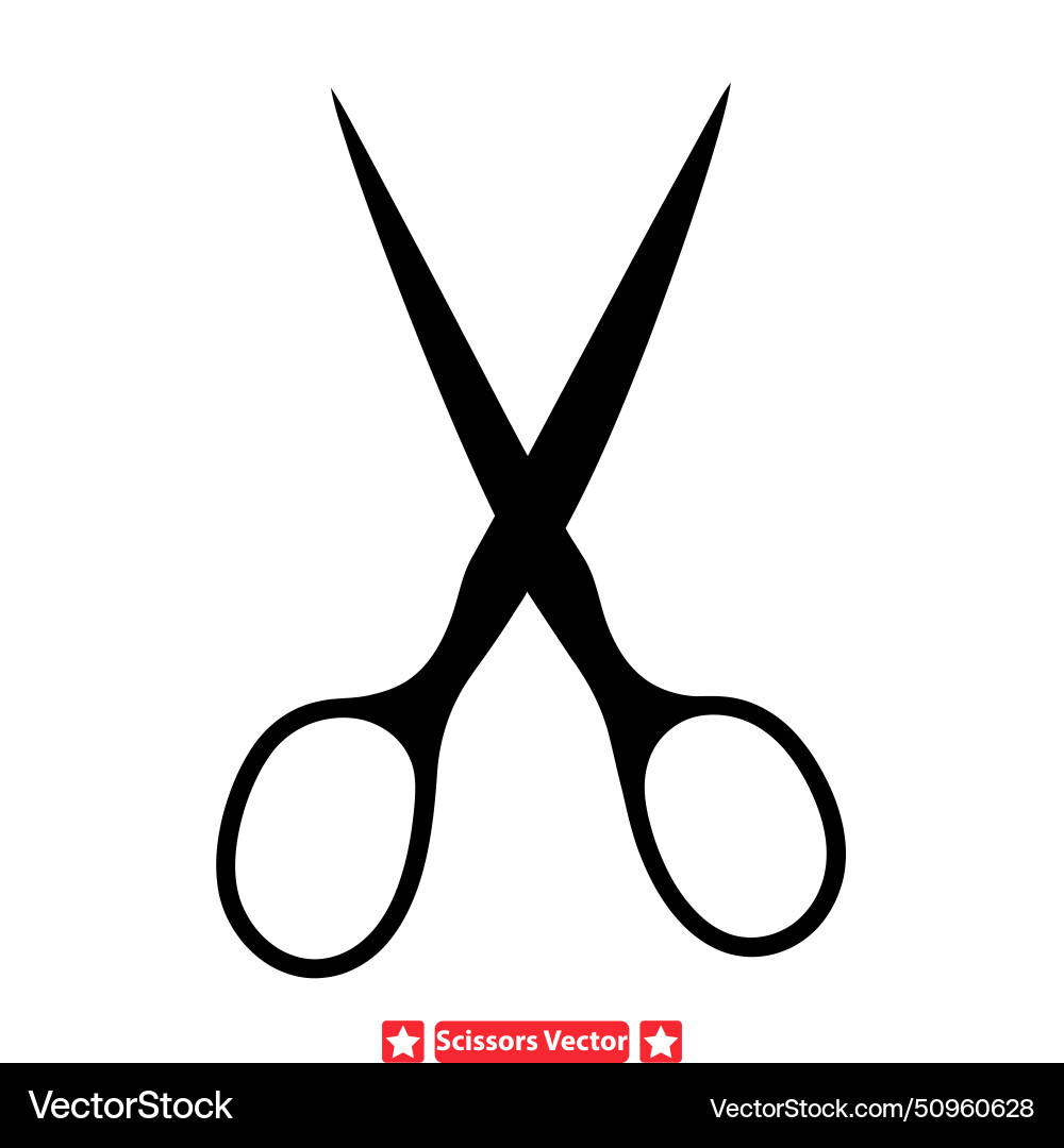 Whimsical scissors clip art playful Royalty Free Vector