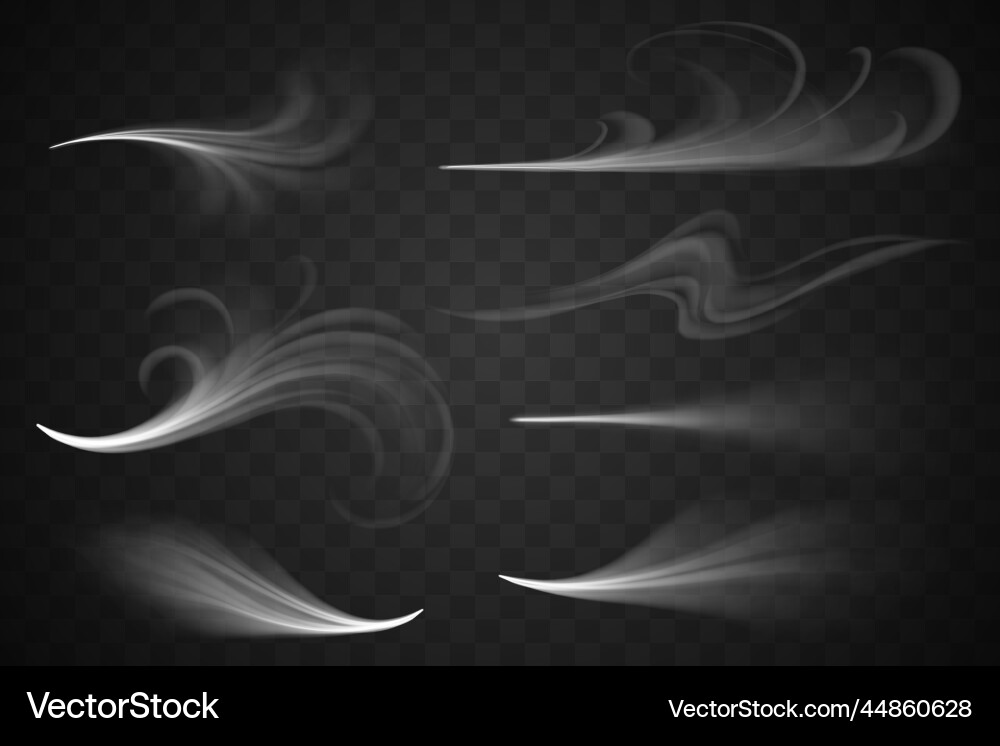 White wind set on transparent background Vector Image