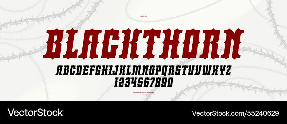 Blackthorn Gothic Display Font - Spiky & Dramatic