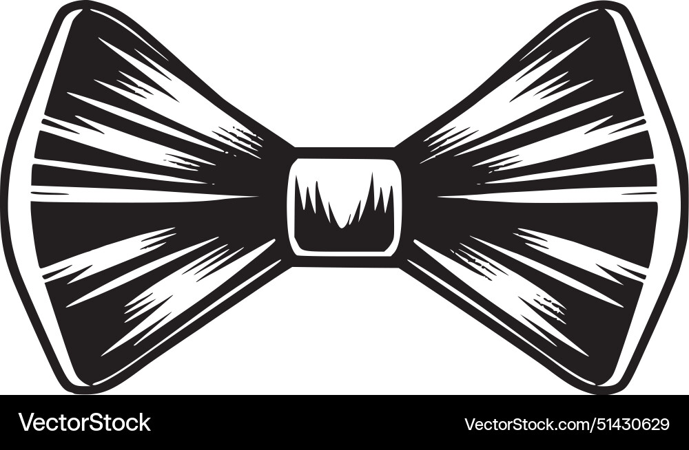 Bow - black and white isolated icon Royalty Free Vector