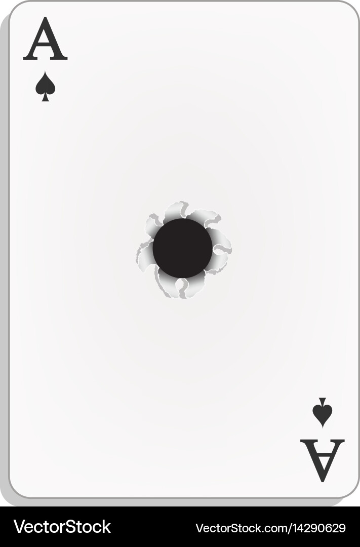 Damaged Ace of Spades Royalty Free Vector Image