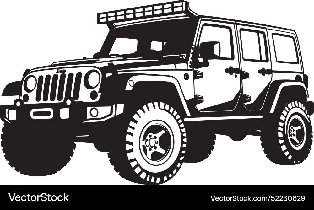Jeep safari exploration kit wrangler graphics Vector Image