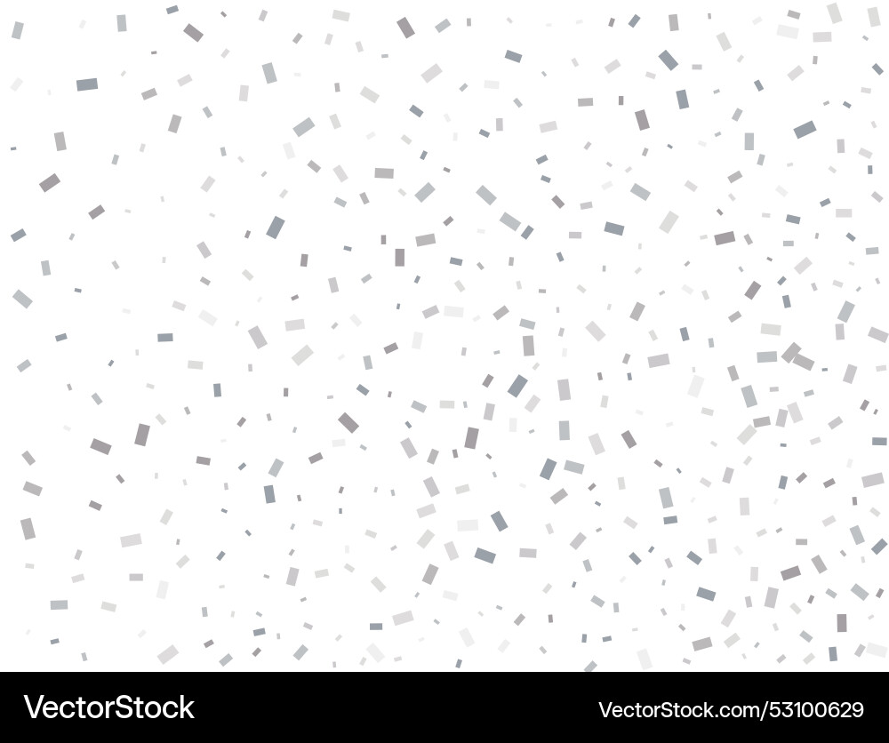 Magic silver rectangular glitter confetti Vector Image