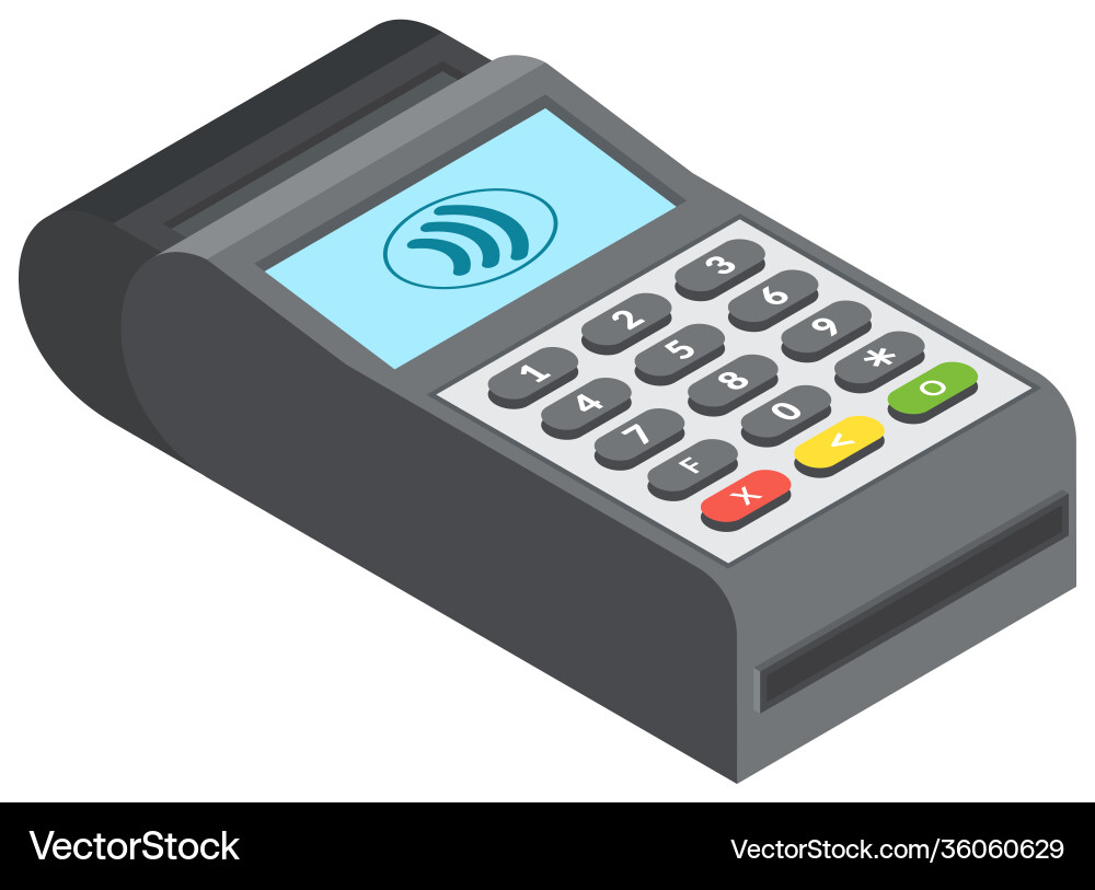 Retail Payment Terminal Royalty Free Vector Image