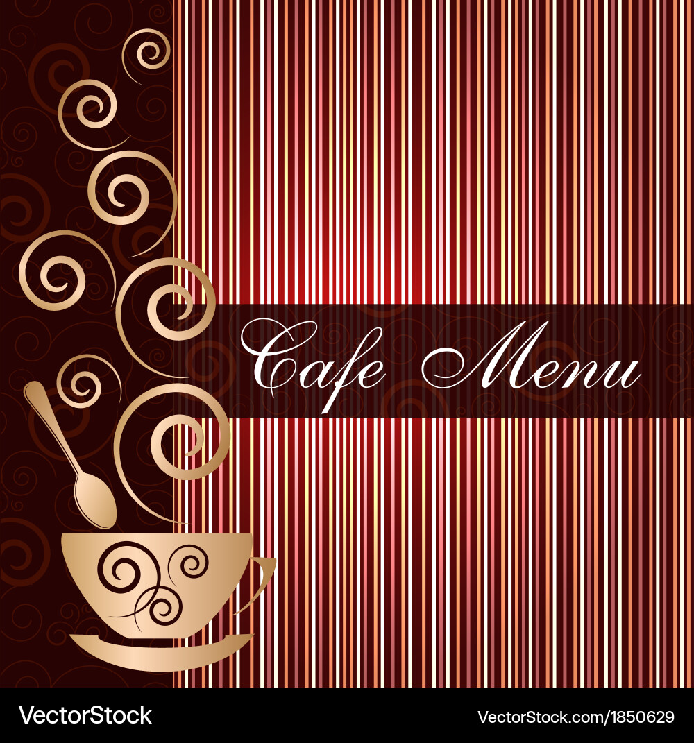 Template of a cafe menu Royalty Free Vector Image
