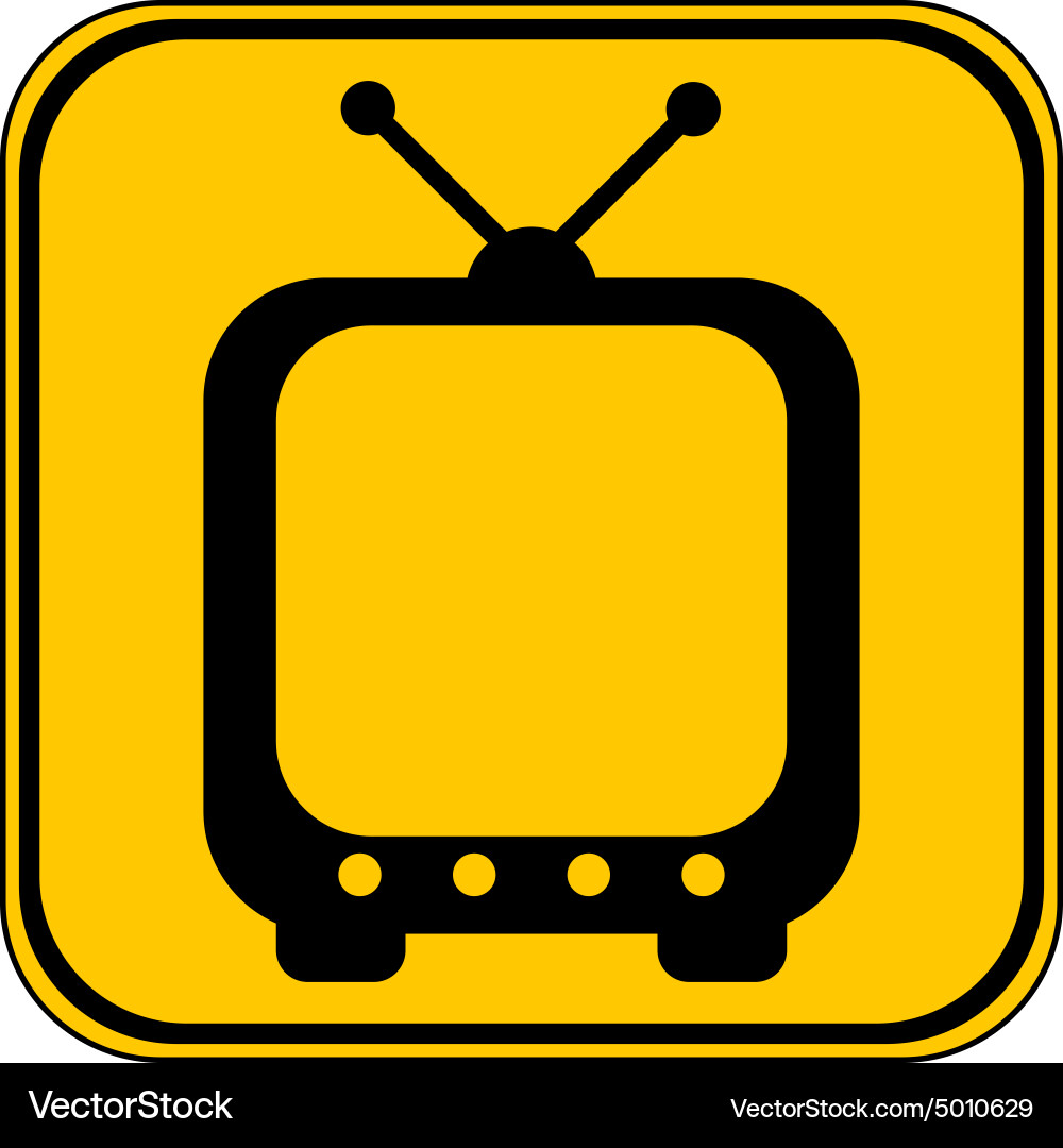 Tv button Royalty Free Vector Image - VectorStock