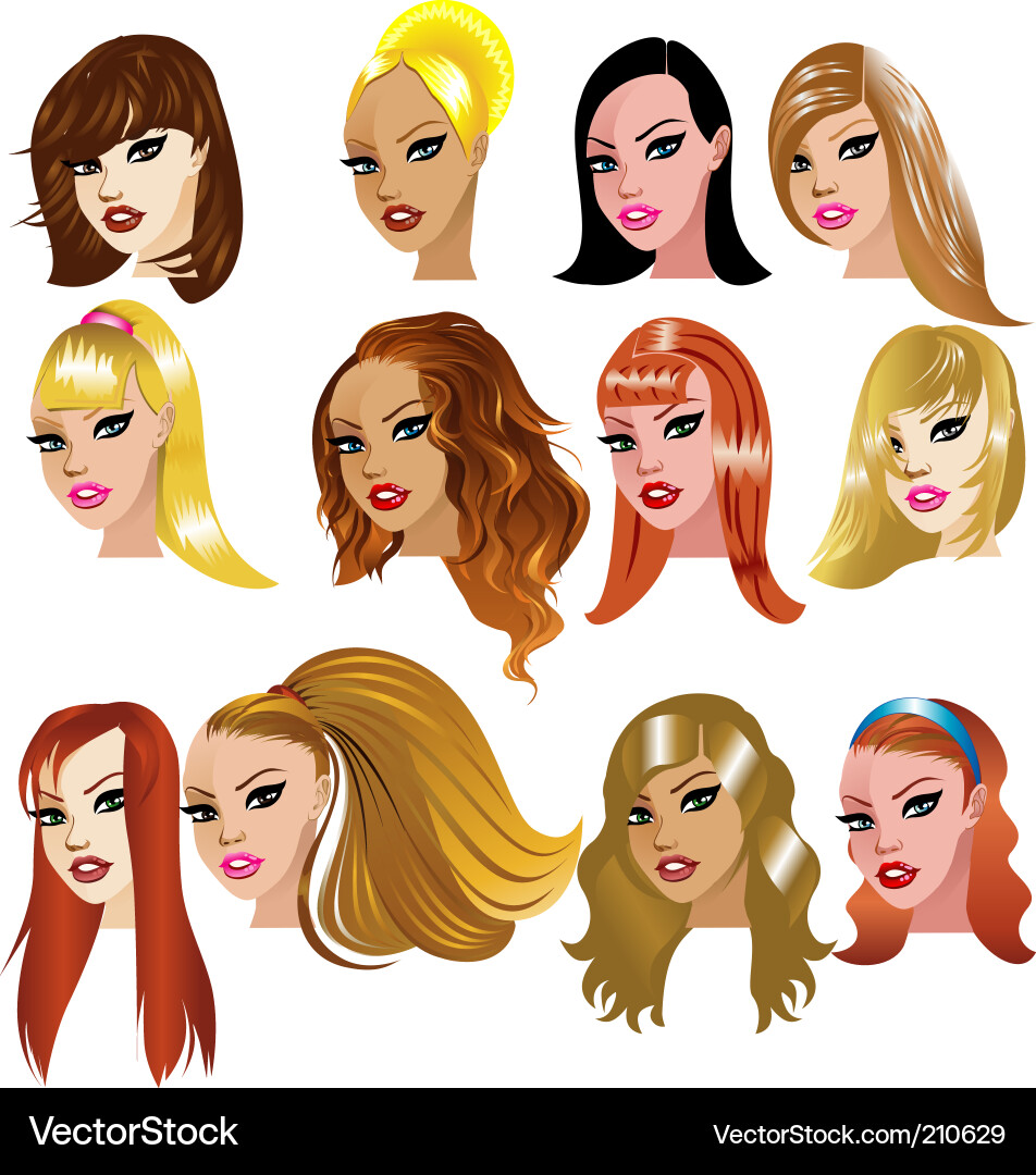 Blondie Face Women Vector Images (46)