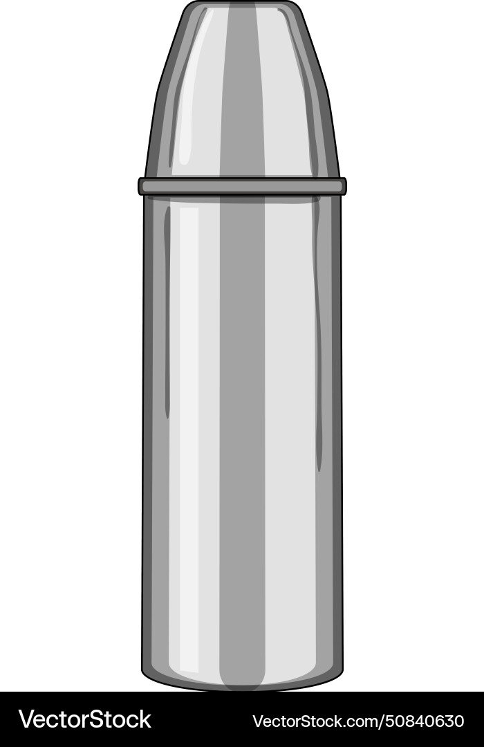 Aluminum thermos bottle cartoon Royalty Free Vector Image