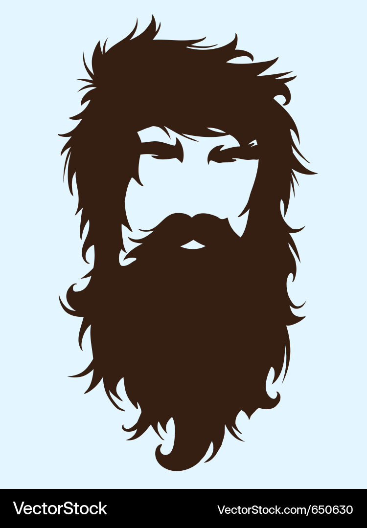 Bearded man Royalty Free Vector Image - VectorStock