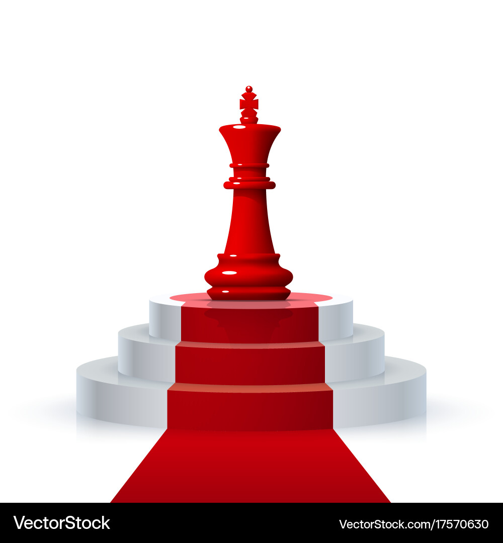 Chess piece of the winner Royalty Free Vector Image