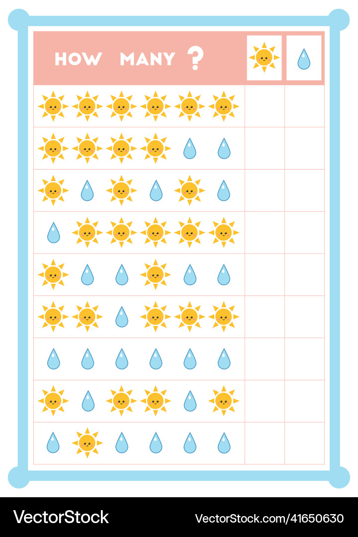 Counting game educational for children count Vector Image