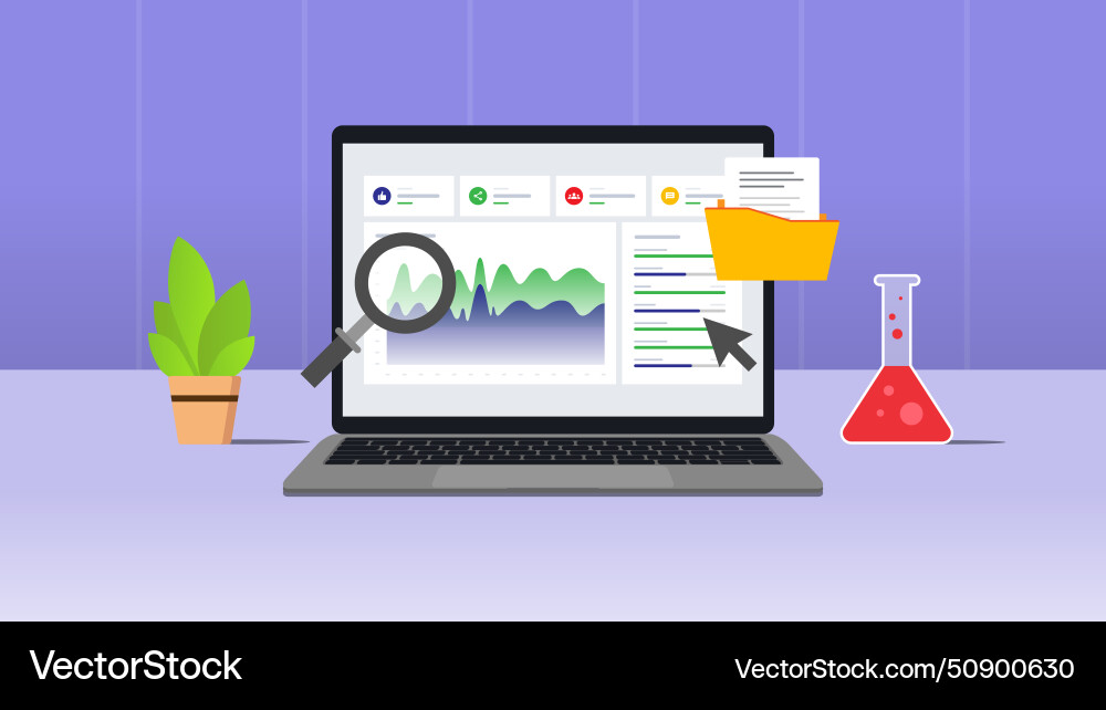 Data visualization of e commerce market research Vector Image
