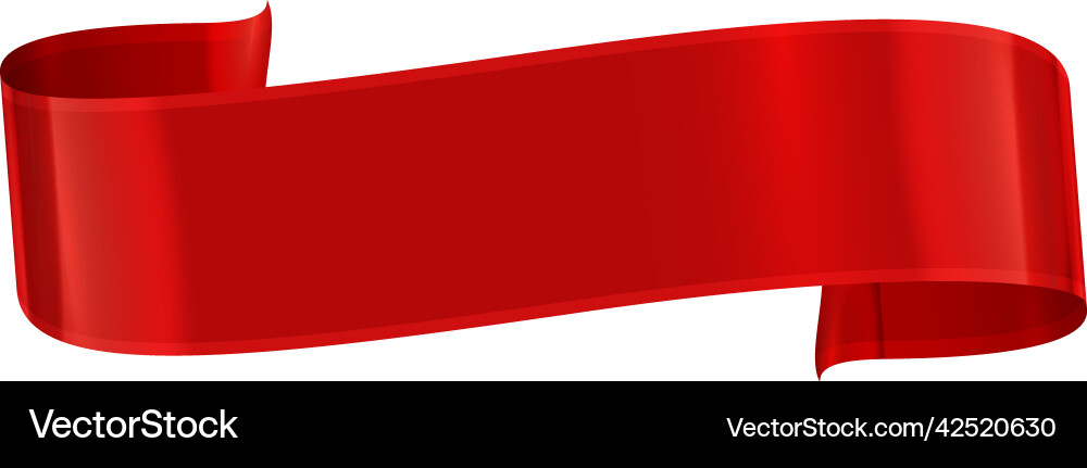 Empty red ribbon composition Royalty Free Vector Image