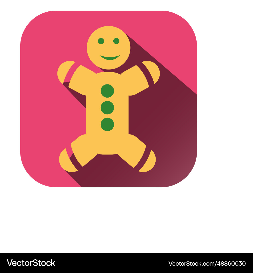 Gingerbread square icon Royalty Free Vector Image