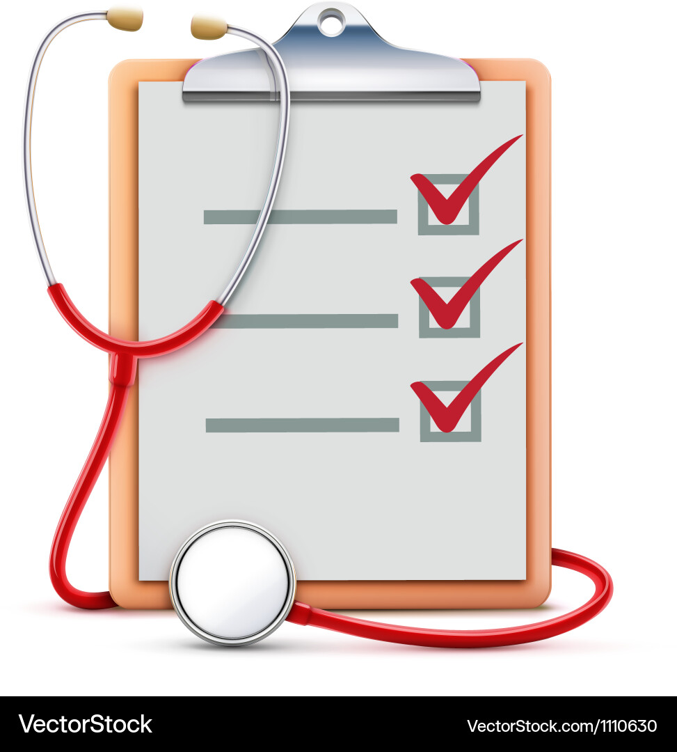 Healthcare Check List Royalty Free Vector Image