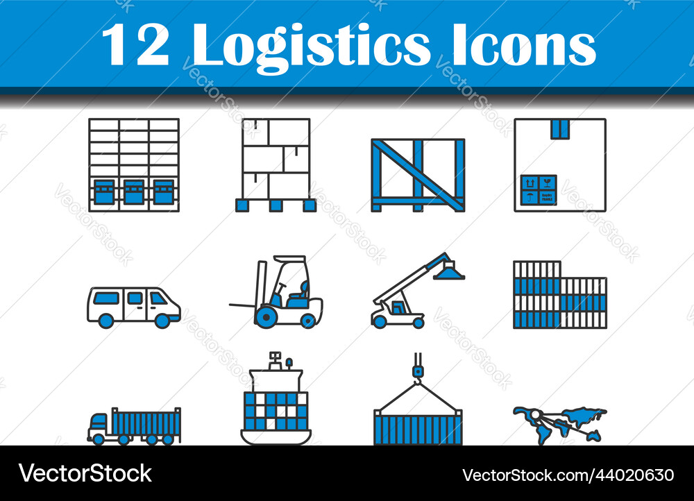 Logistics icon set Royalty Free Vector Image - VectorStock