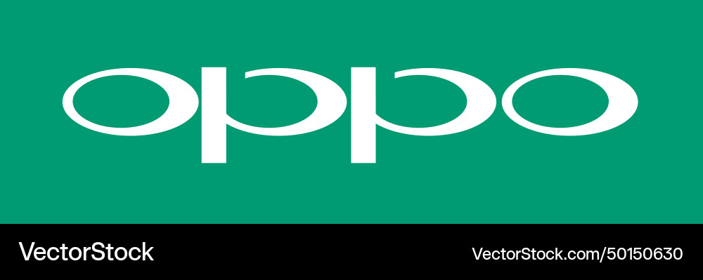 Oppo logo in mobile phone Royalty Free Vector Image