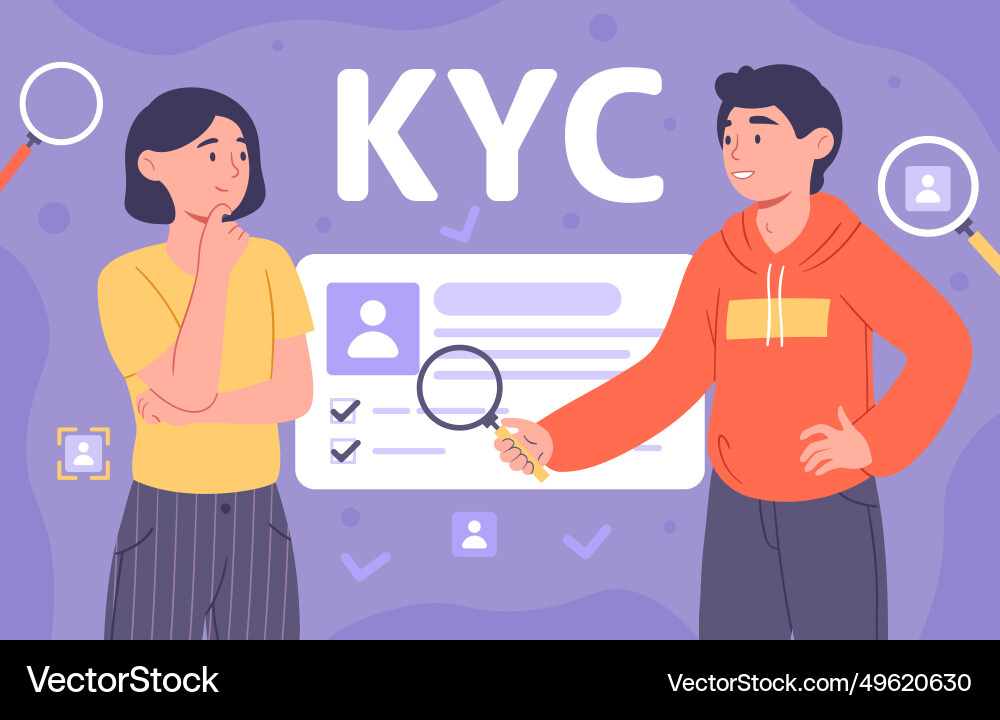 People with kyc concept Royalty Free Vector Image