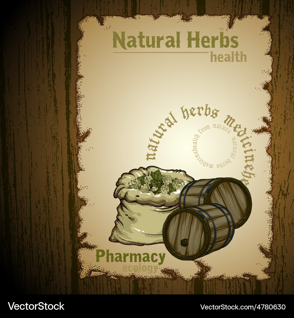 Retro Herbal Medicine Royalty Free Vector Image