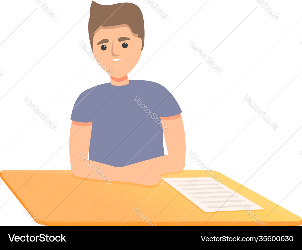 School test icon cartoon style Royalty Free Vector Image