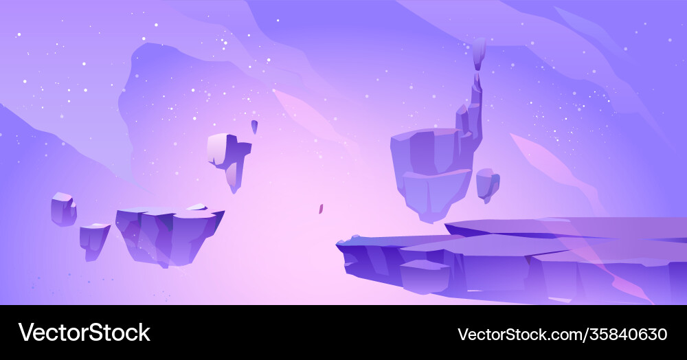 Space background with landscape alien planet Vector Image