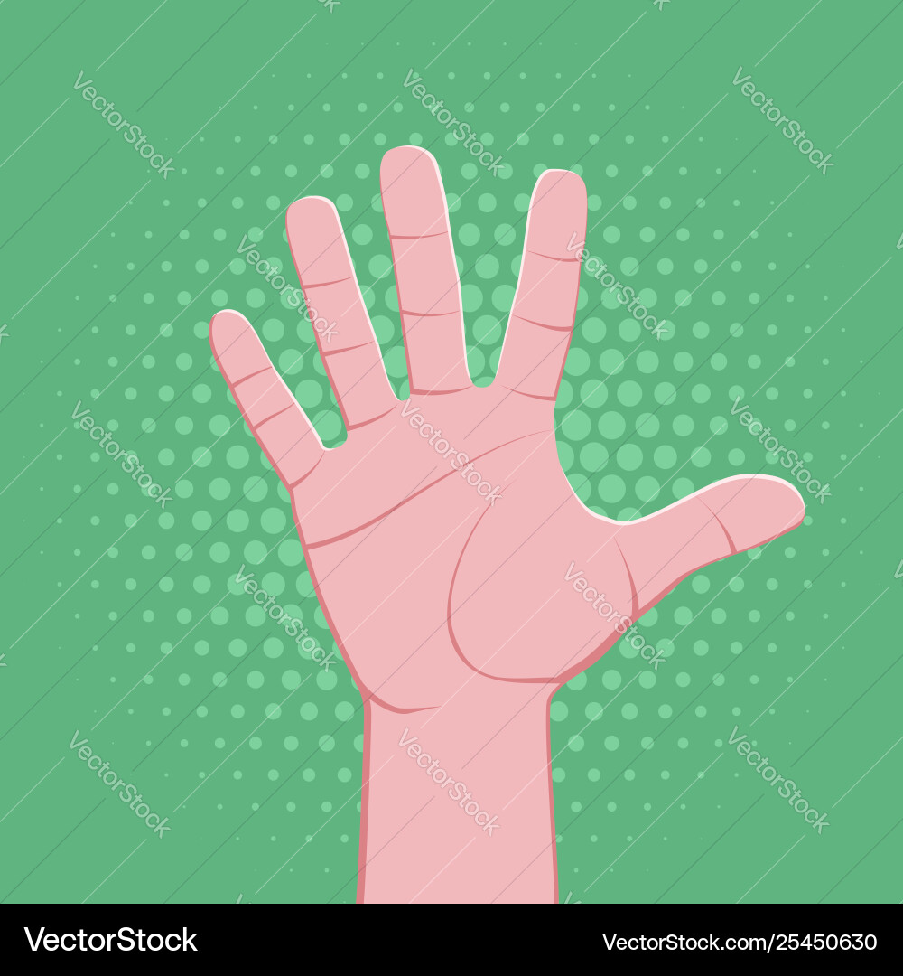 Symbolic hand fingers gesture Royalty Free Vector Image
