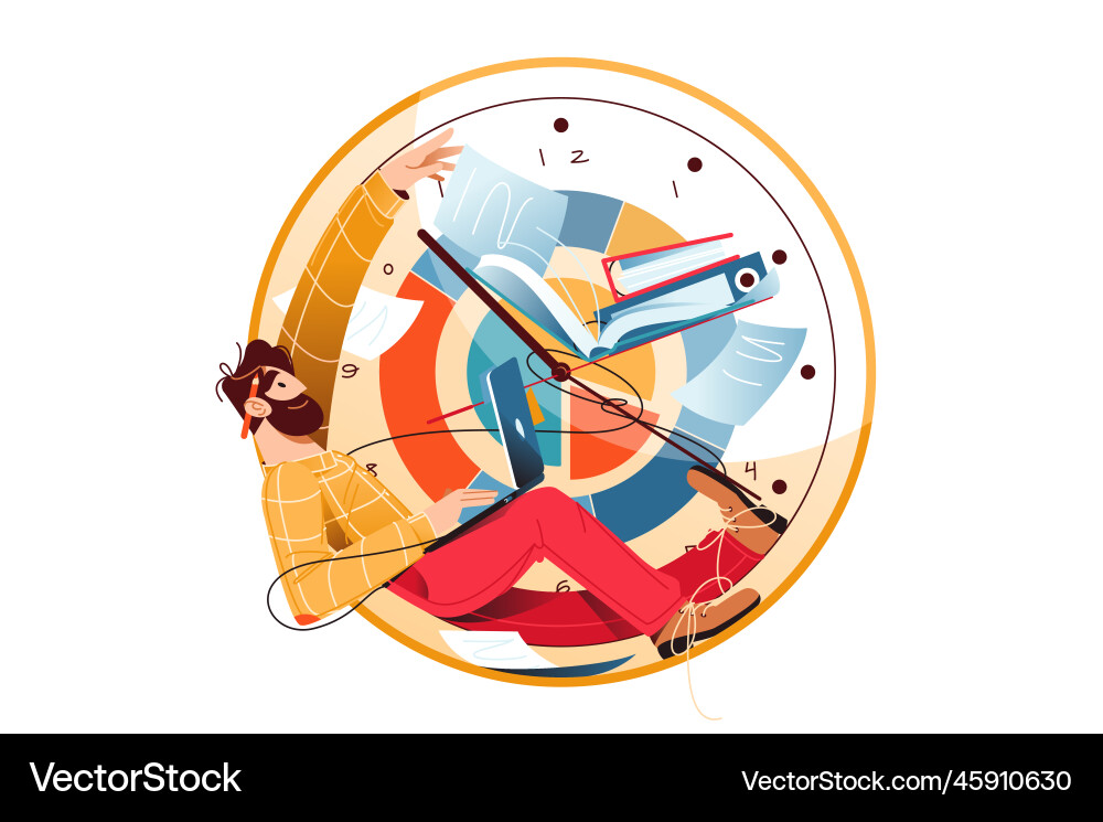 Time management in a fast-paced work environment Vector Image