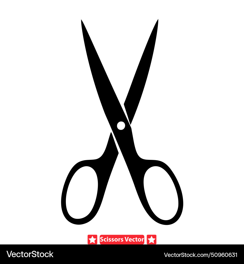 Artistic scissors silhouette pack creative Vector Image