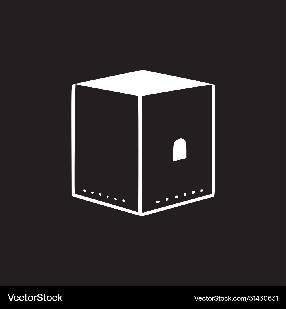 Box - black and white Royalty Free Vector Image