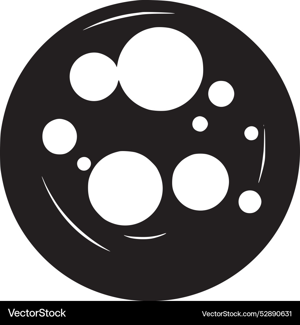 Bubble - black and white Royalty Free Vector Image