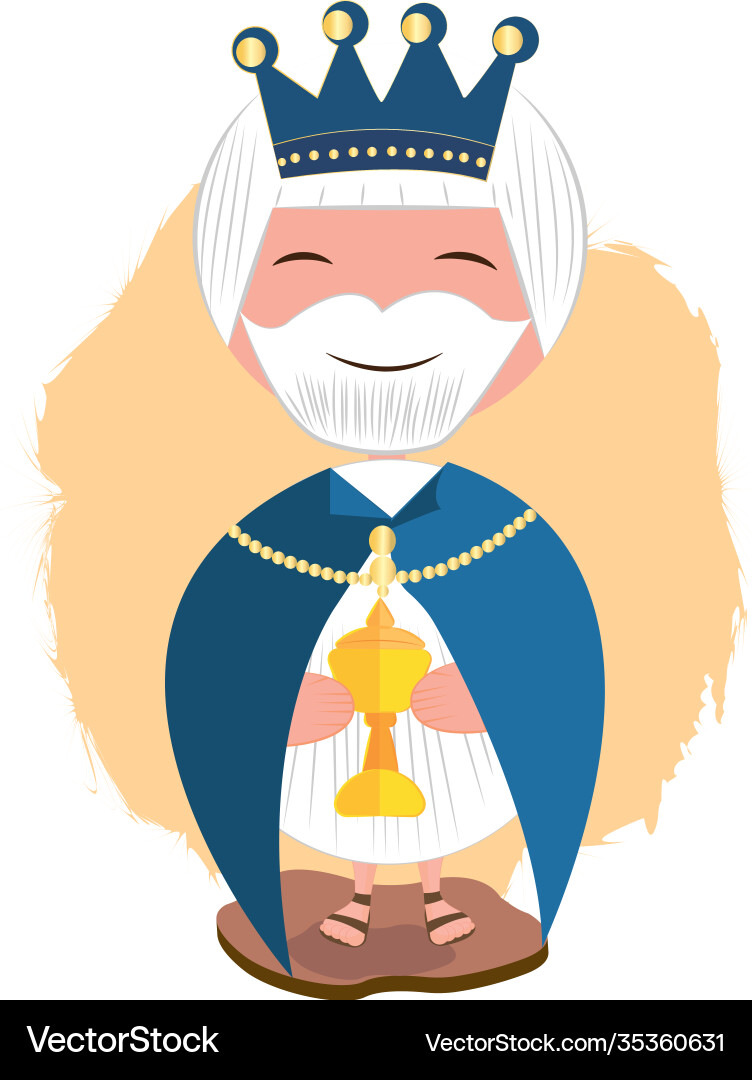 Cartoon a magi king Royalty Free Vector Image - VectorStock