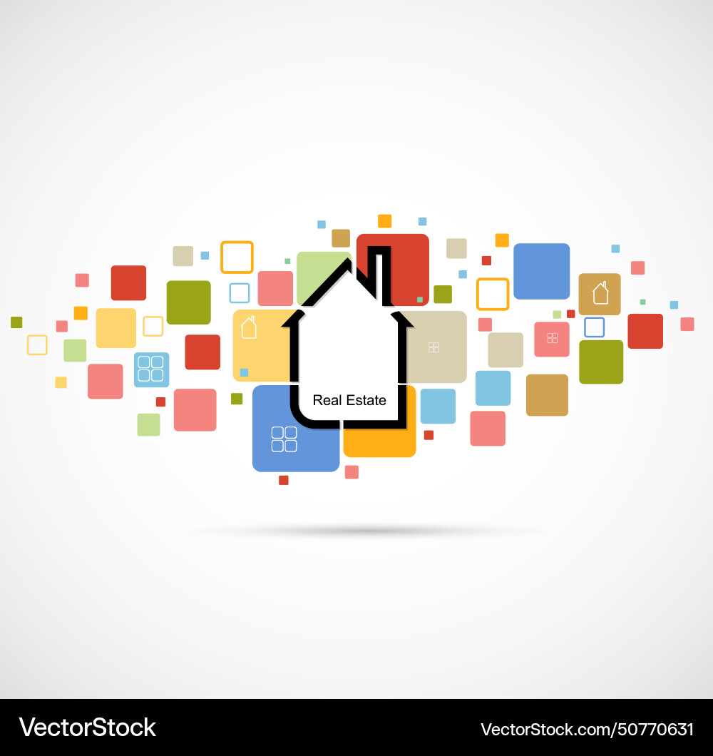 City real estate house background Royalty Free Vector Image