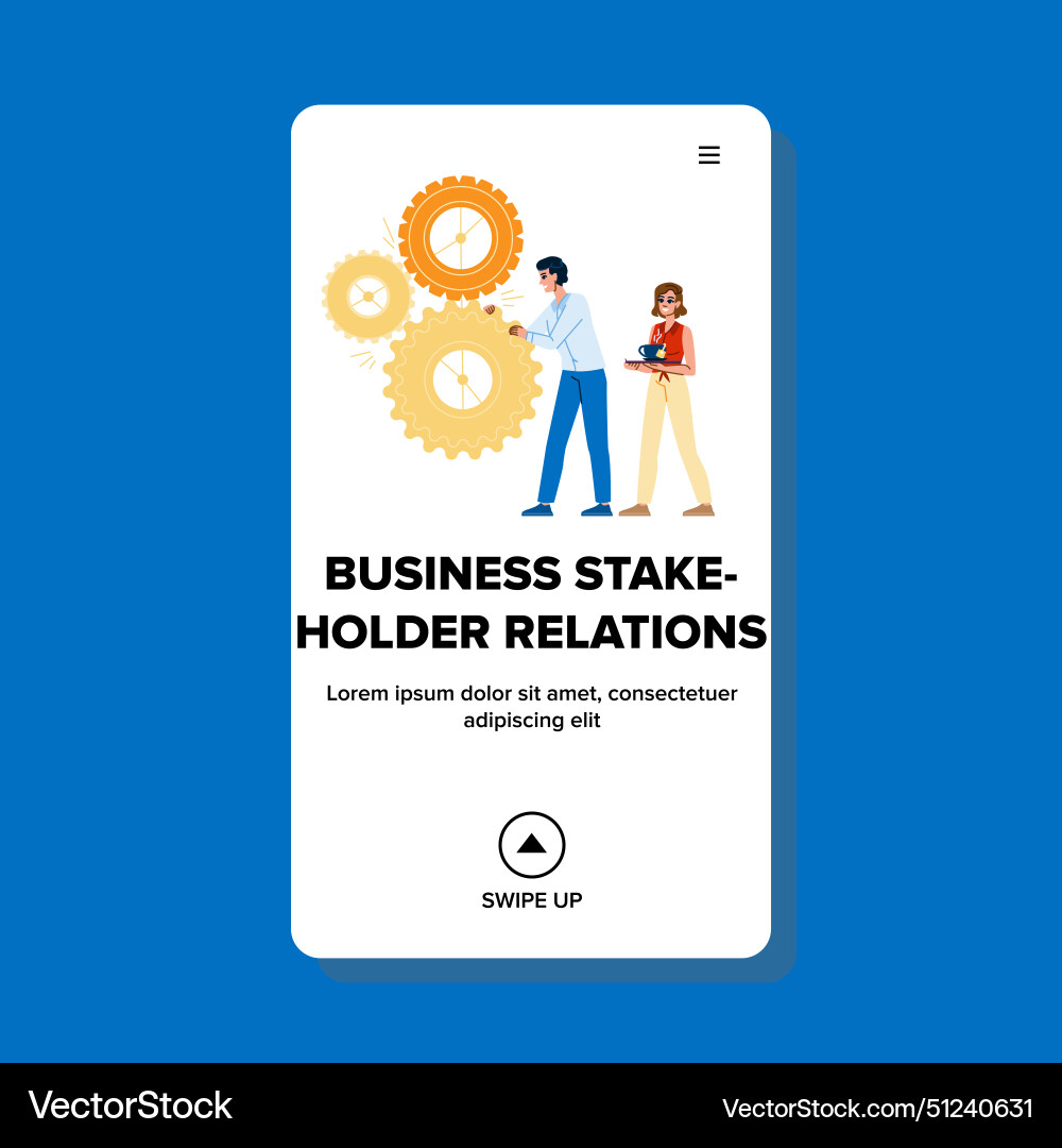 Collaboration business stakeholder relations Vector Image