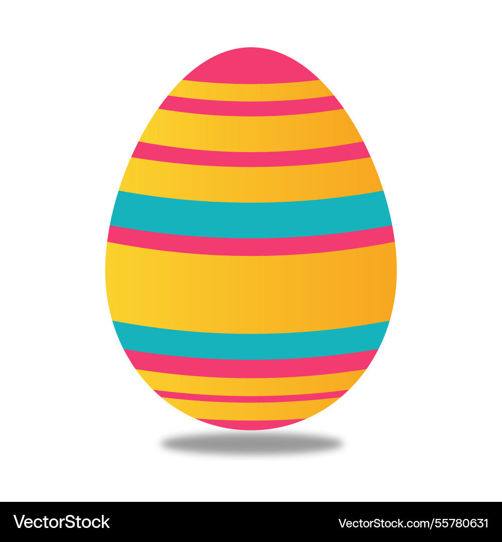 Easter egg design full color isolated white Vector Image