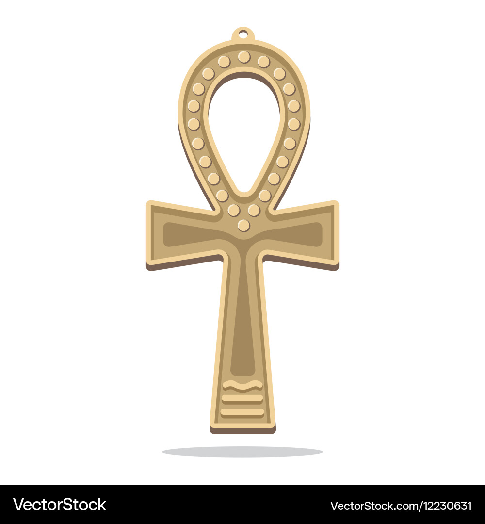 Egyptian cross with handle ankh symbol Royalty Free Vector