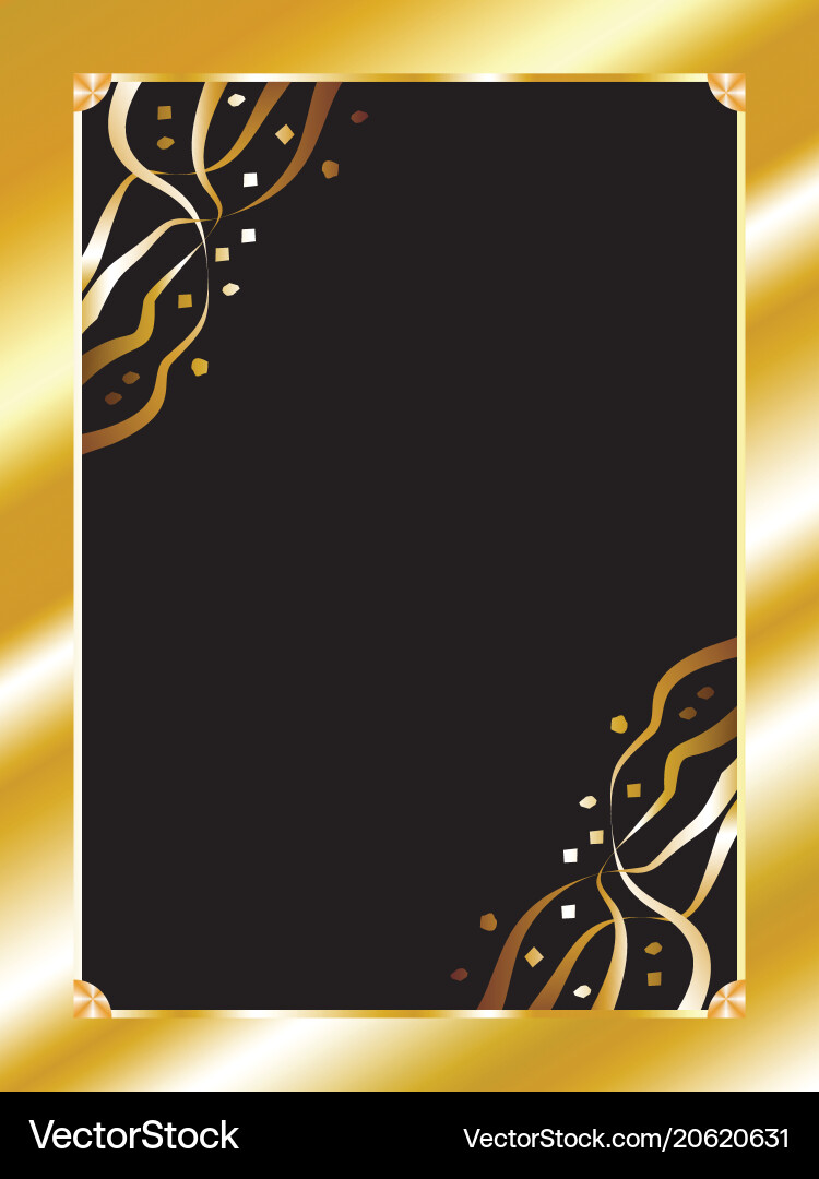 Elegant border gold Royalty Free Vector Image - VectorStock