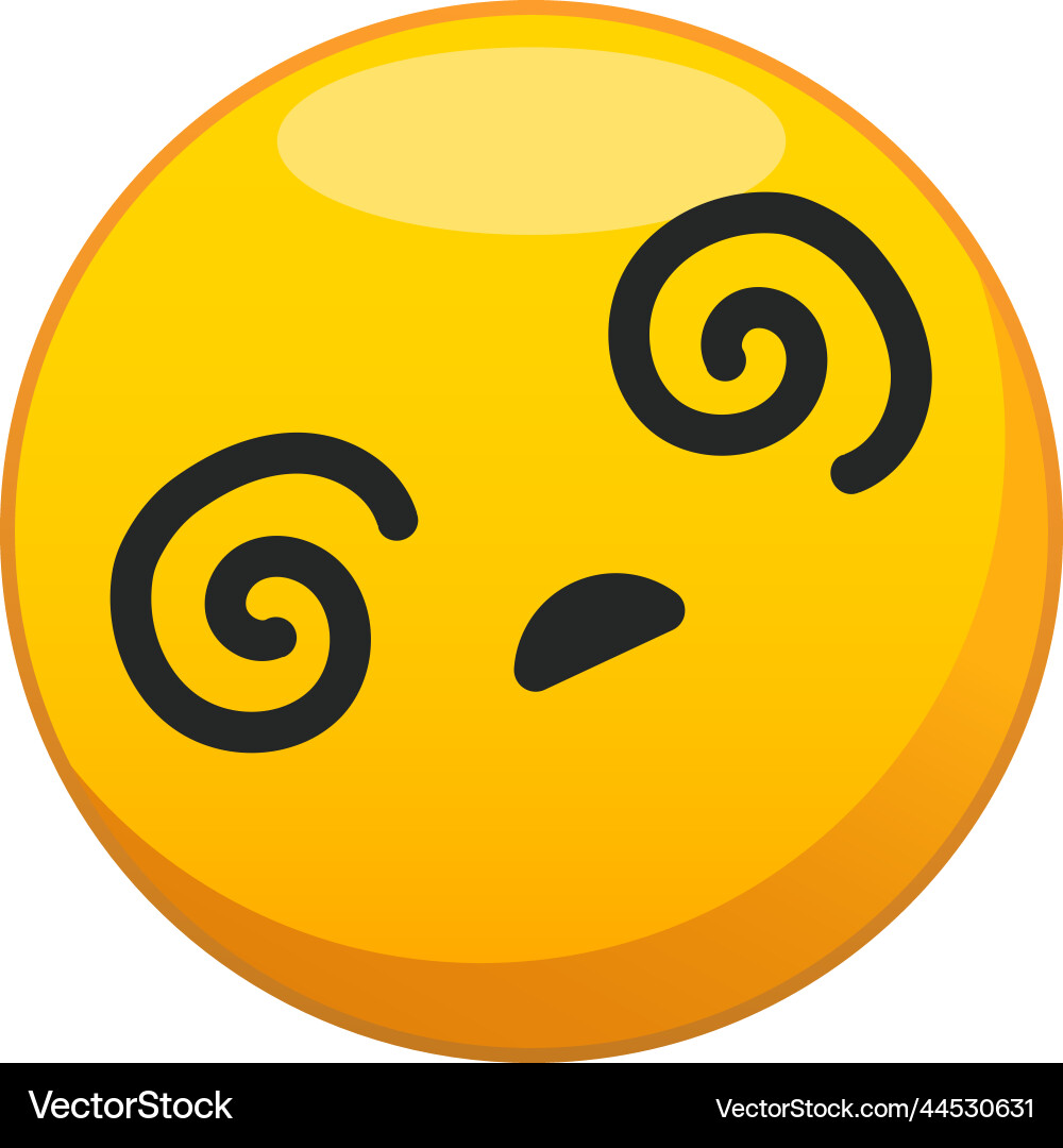 Faint Face Emoji - Dizzy Expression Royalty Free Vector