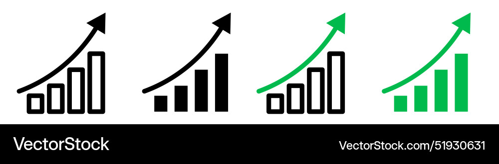 Improvement icon logo set Royalty Free Vector Image