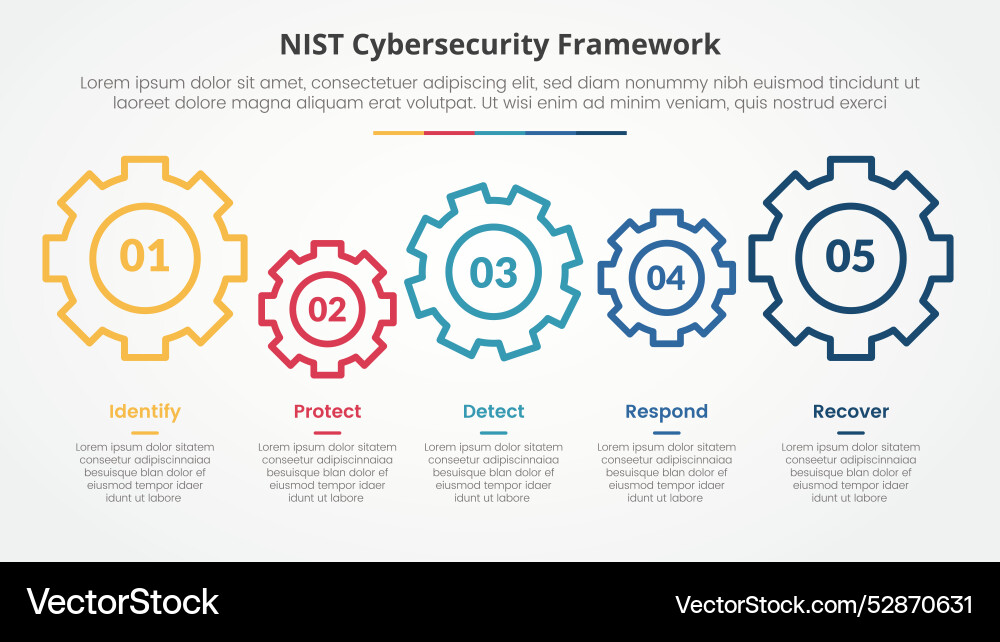 Nist cybersecurity framework infographic concept Vector Image