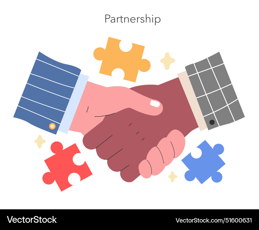 Partnership concept Royalty Free Vector Image - VectorStock