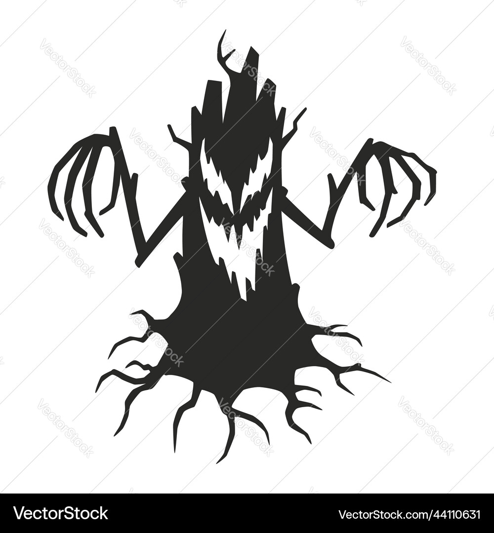 Ugly Spooky Stump Royalty Free Vector Image - VectorStock