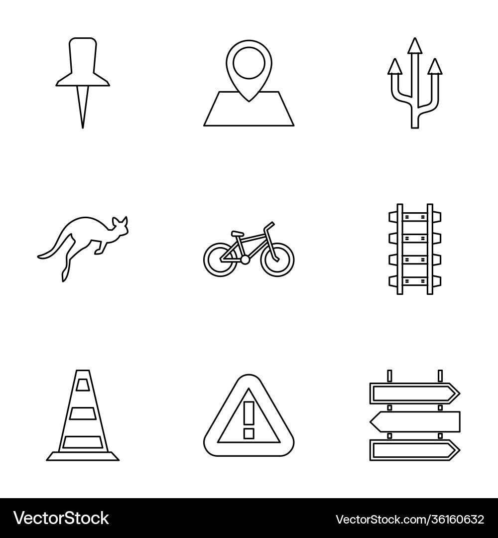 9 road icons Royalty Free Vector Image - VectorStock