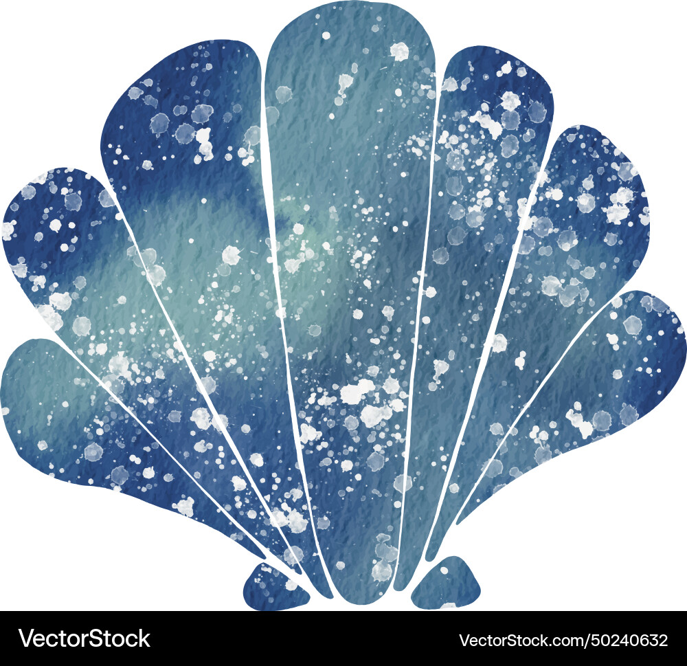 Abstract sea shell watercolor for beach life Vector Image