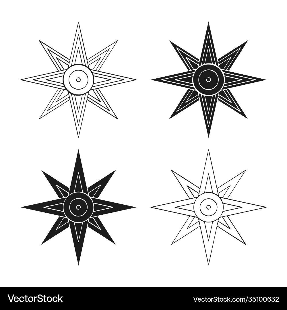 Ancient sumerian symbol star ishtar Royalty Free Vector