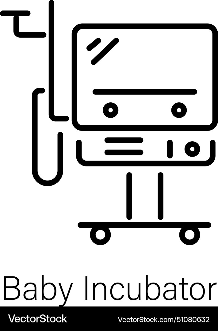 Baby incubator Royalty Free Vector Image - VectorStock